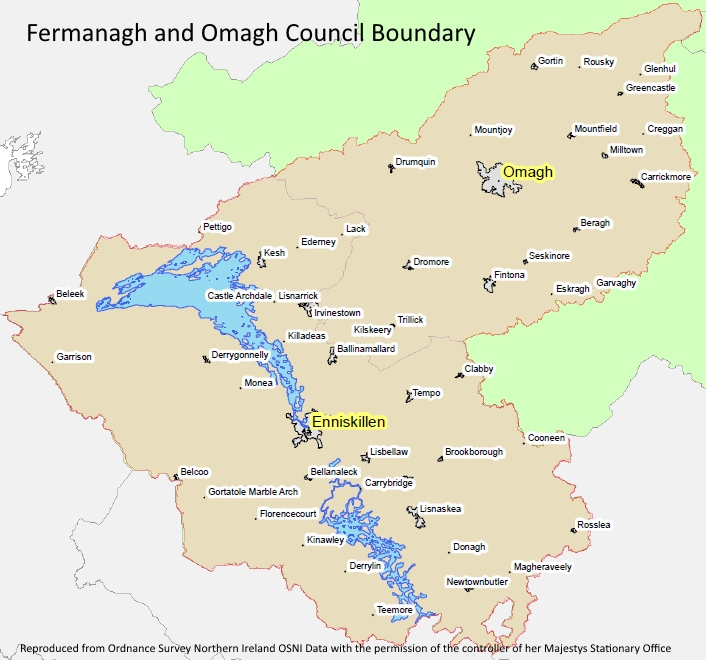 Council Boundary map – Fermanagh & Omagh District Council